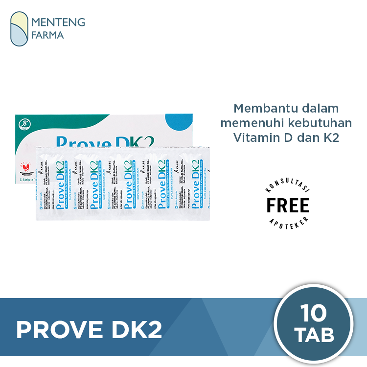 Prove DK2 10 Tablet Kunyah - Suplementasi Vitamin D dan K2 – Apotek