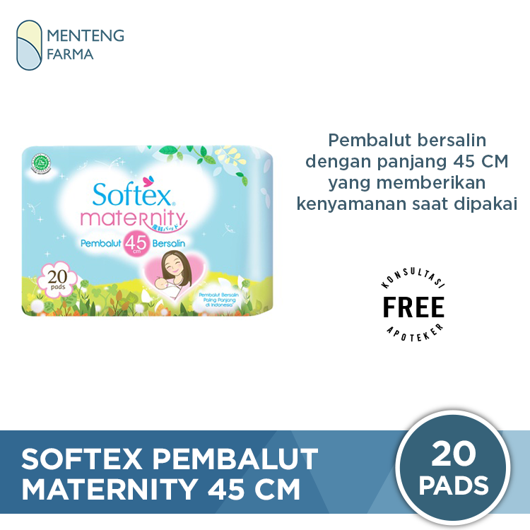 Softex Maternity 45 cm 20 Pads - Pembalut Bersalin – Apotek