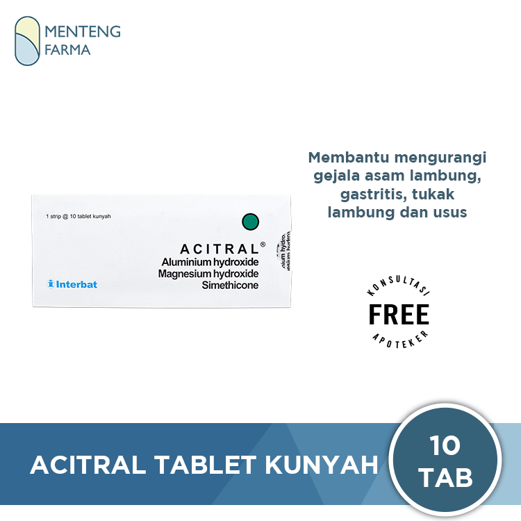 Acitral 10 Tablet - Obat Asam Lambung dan Sakit Maag – Apotek