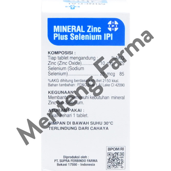 IPI Mineral Zinc Plus Selenium 45 Tablet - Suplemen Zinc dan Selenium ...
