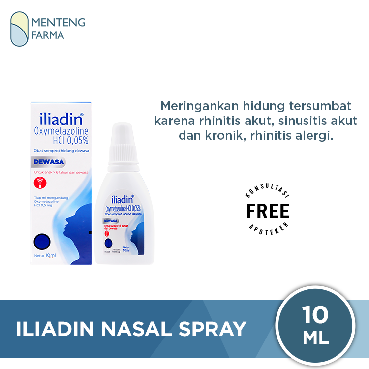 Iliadin Nasal Spray 10 mL - Obat Semprot Hidung Tersumbat – Apotek