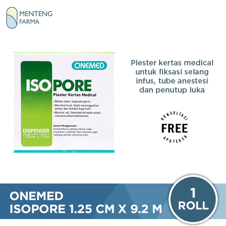 Onemed Isopore 1,25 CM x 9,2 M – Apotek