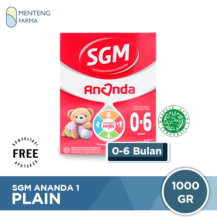 SGM Ananda 1 (0 - 6 Bulan) Formula Bayi Bubuk 1000 Gram – Apotek