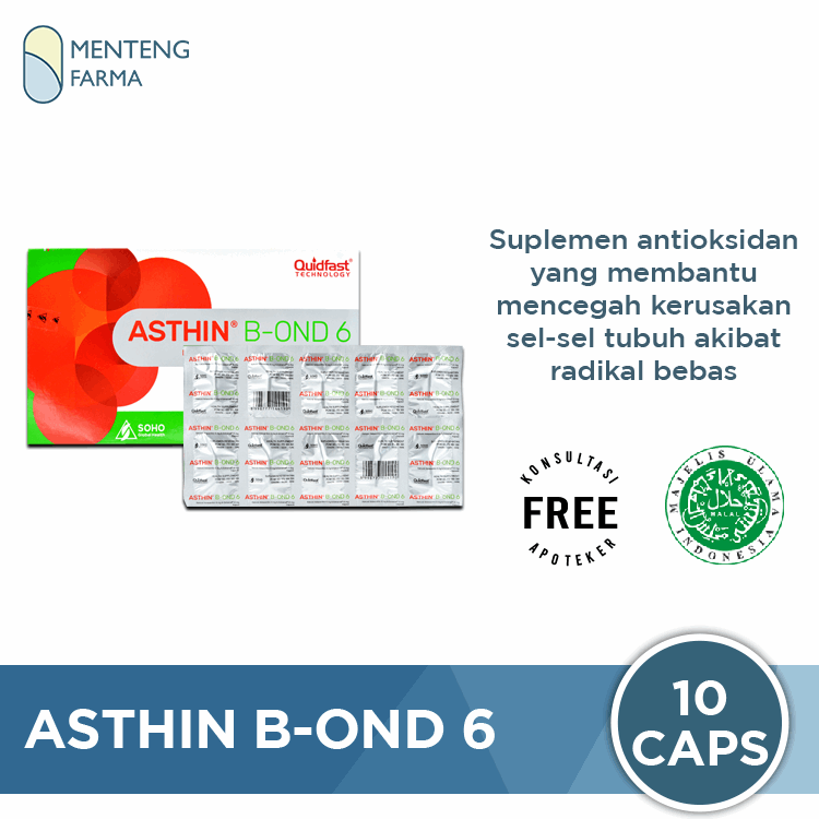 Asthin B-OND 6 Mg 10 Kapsul - Suplemen Antioksidan Menjaga Kesehatan T ...