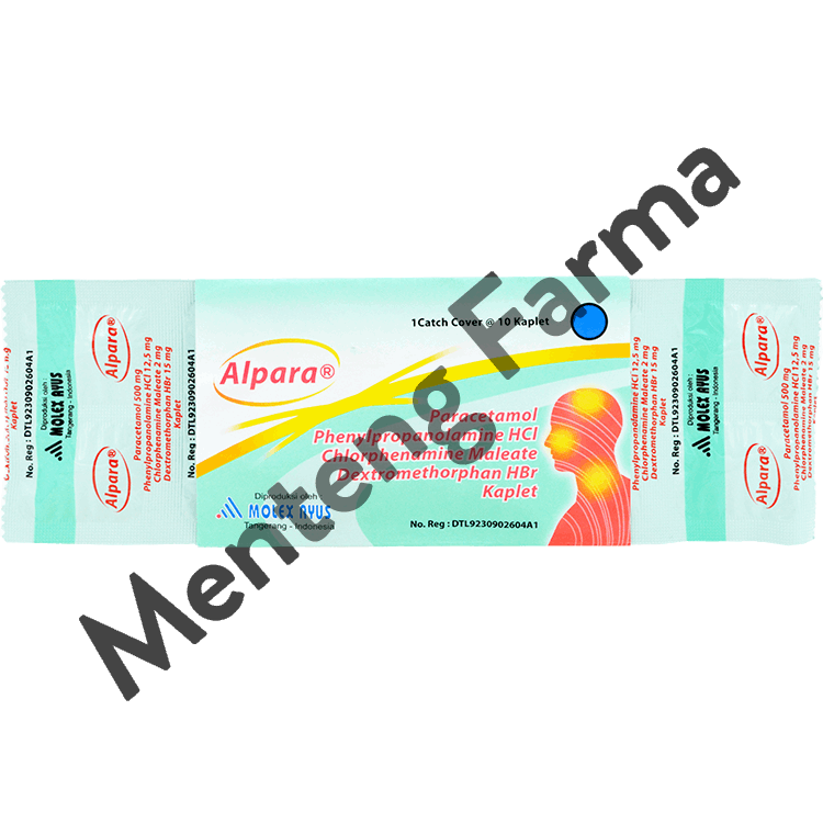Alpara 10 Kaplet - Pereda Gejala Flu, Demam, Hidung Tersumbat, dan Ber ...
