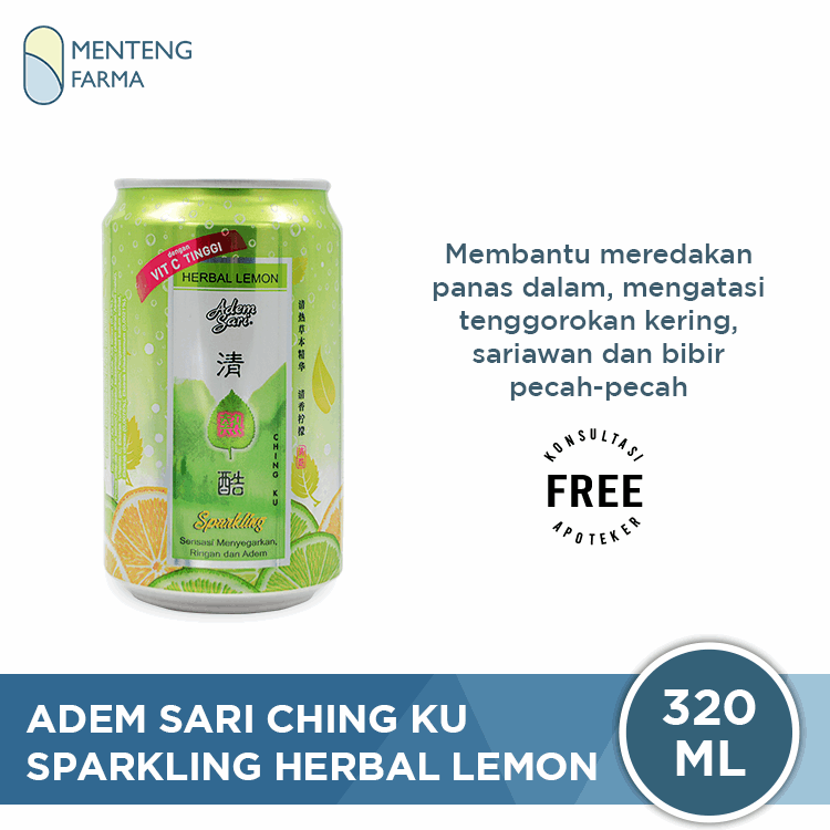 Adem Sari Ching Ku Sparkling Herbal Lemon 320 mL – Apotek