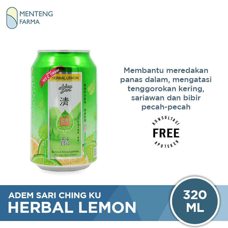 Adem Sari Ching Ku Herbal Lemon 320 mL – Apotek