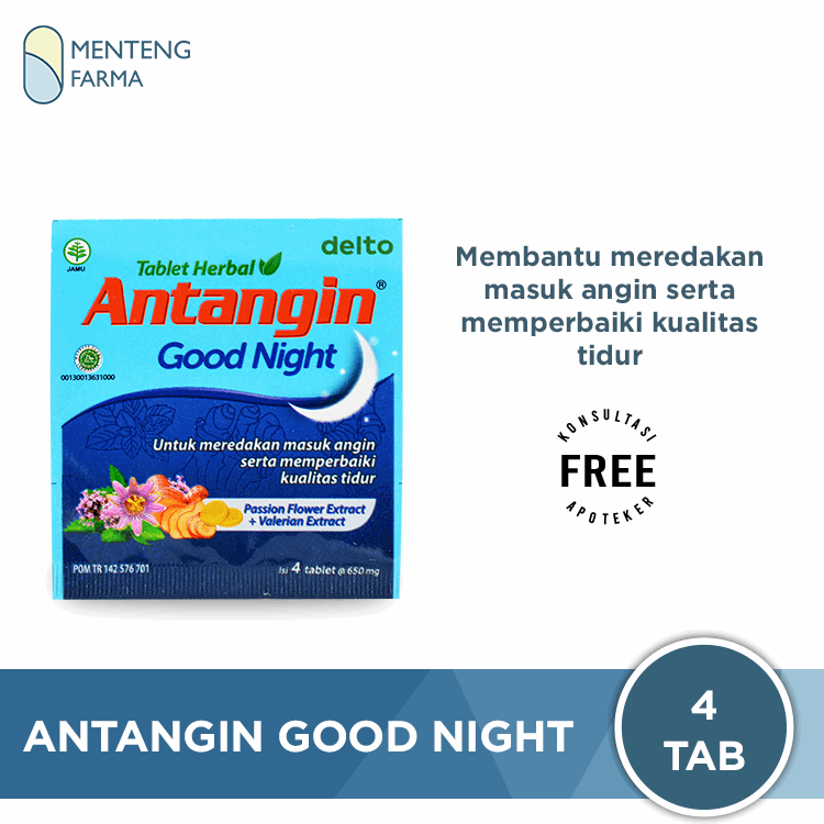 Antangin Good Night 4 Tablet - Meredakan Masuk Angin dan Memperbaiki K ...