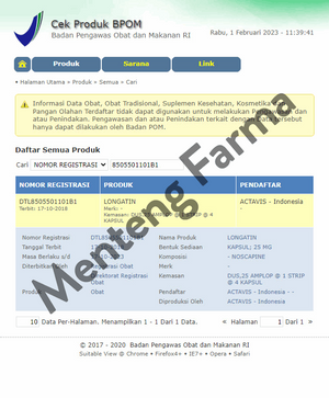 Longatin 25 mg 4 Kapsul – Apotek