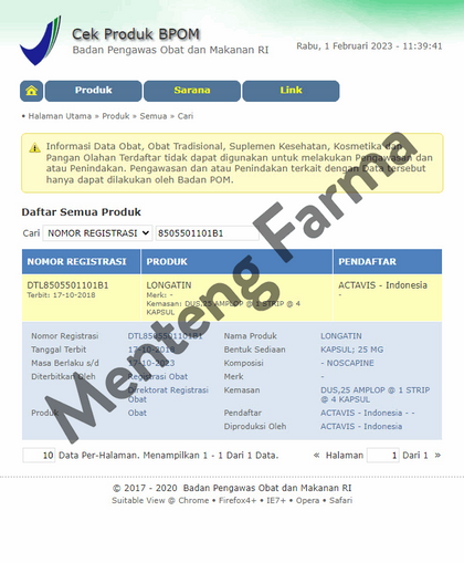 Longatin 25 mg 4 Kapsul – Apotek