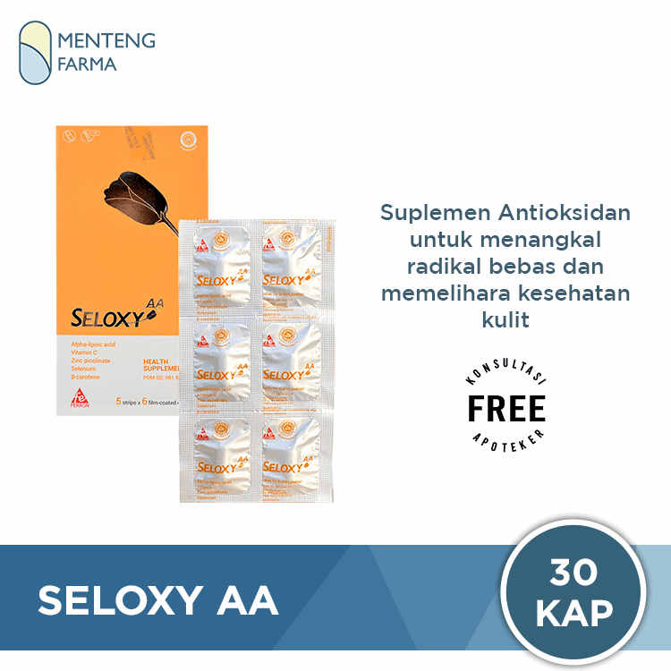 Seloxy AA Dus Isi 5 Strip - Suplemen Antioksidan & Kesehatan Kulit – Apotek