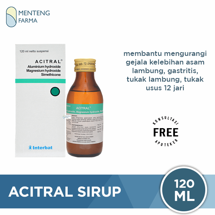 Acitral Sirup 120 mL - Obat Asam Lambung dan Maag – Apotek