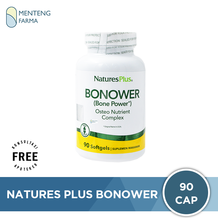 Natures Plus Bonower Bone Power 90 Softgel - Suplemen Kesehatan Tulang ...