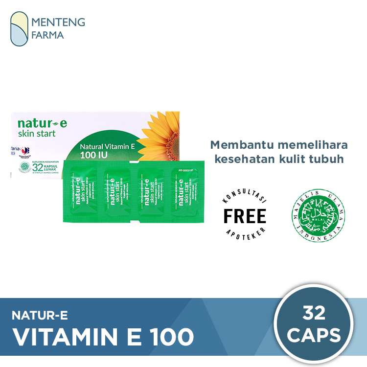 Natur E Natural Vitamin E 100 IU Isi 32 Kapsul – Apotek