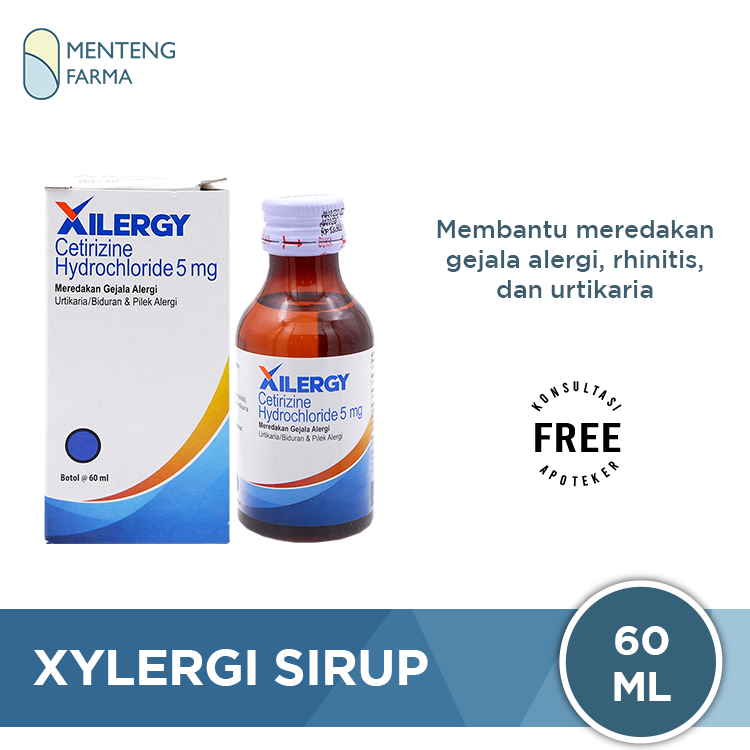Xilergy Sirup 60 mL - Obat Alergi Biduran dan Pilek – Apotek