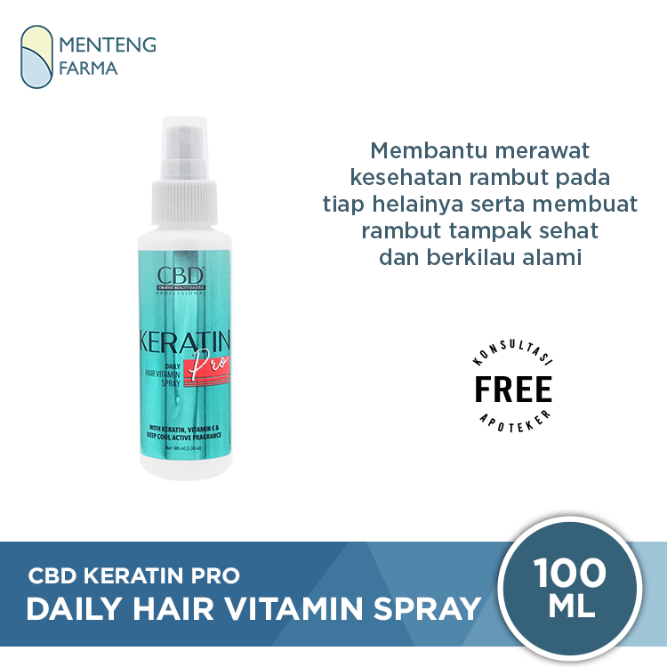 CBD Keratin Pro Daily Hair Vitamin Spray 100 mL - Keratin & Vitamin Pe ...