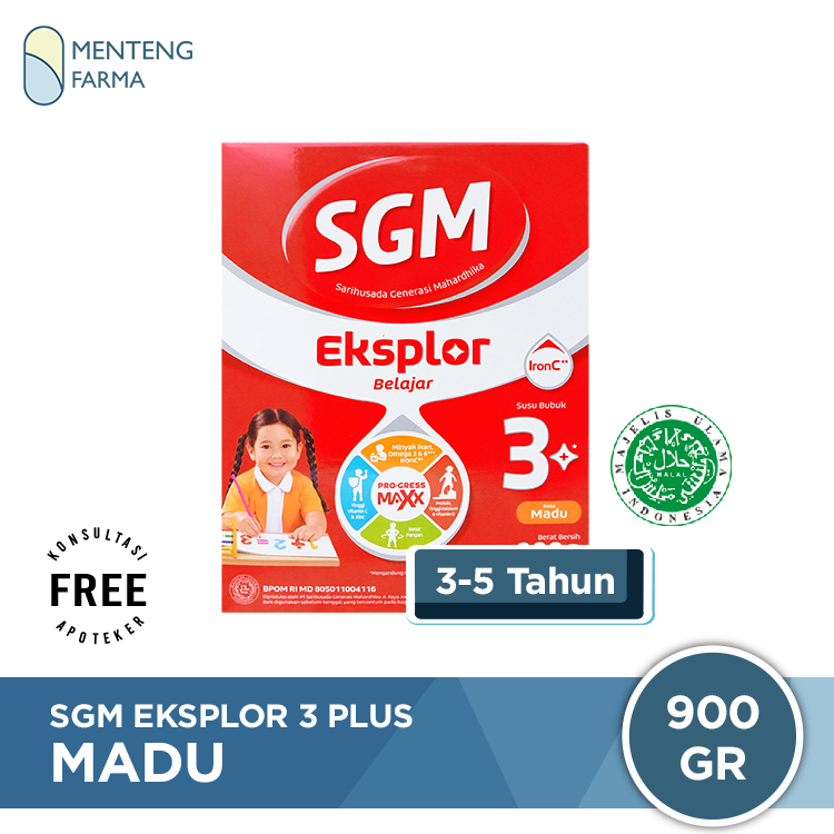 SGM Eksplor 3 Plus Madu 900 Gram - Susu Pertumbuhan Anak 3 - 5 Tahun ...