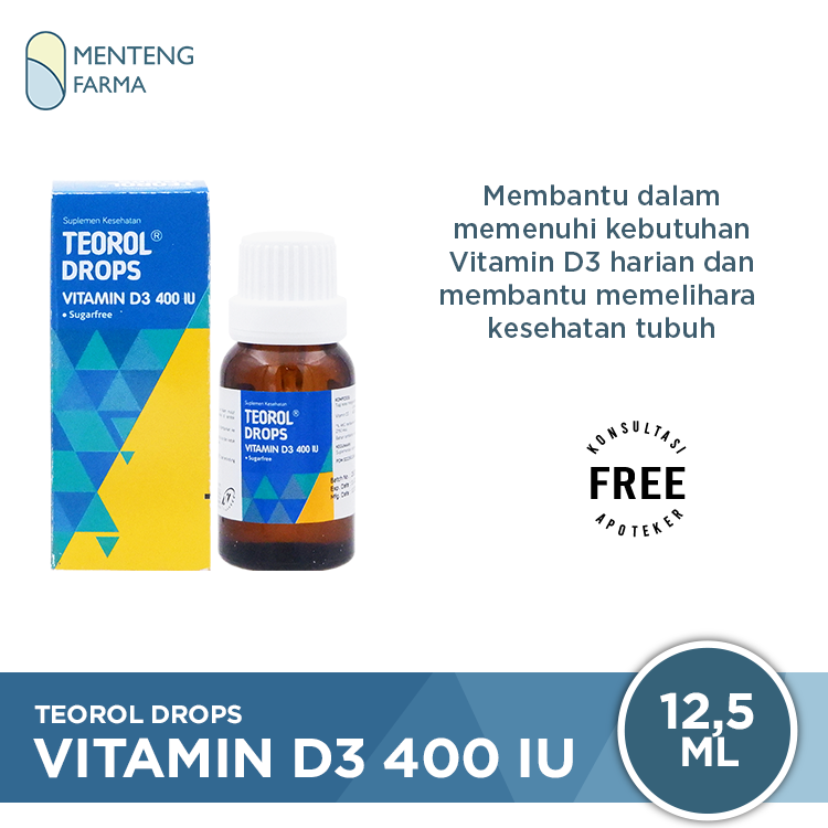 Teorol Drops Vitamin D3 400 IU - Suplemen Vitamin D – Apotek