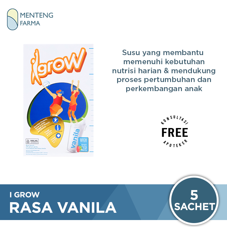 I Grow Vanila 5 Sachet - Susu Pertumbuhan Anak – Apotek