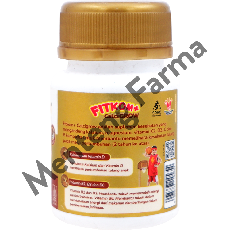 Fitkom Calcigrow 21 Tablet - Memelihara Kesehatan Tulang Anak – Apotek