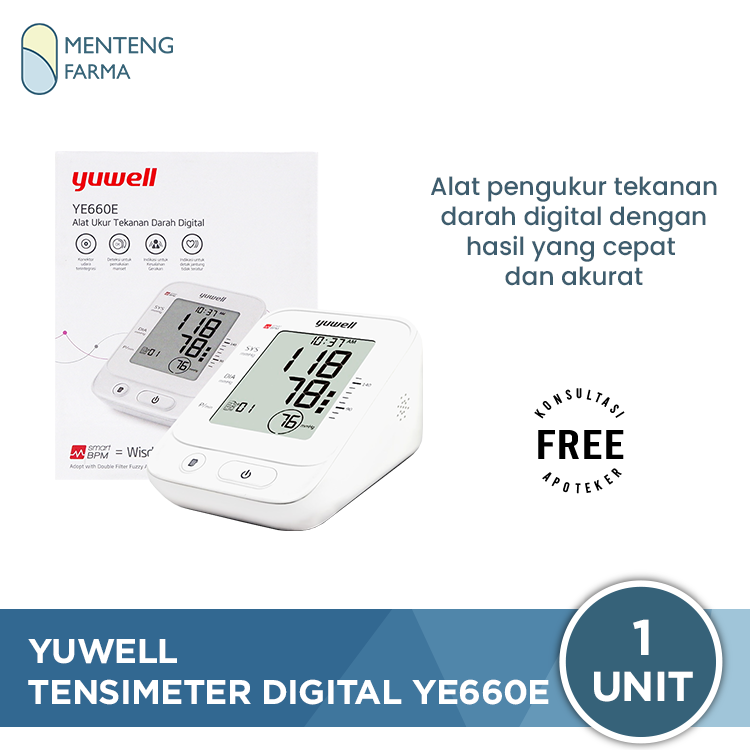 Yuwell Tensimeter Digital YE660E - Pengukur Tekanan Darah – Apotek