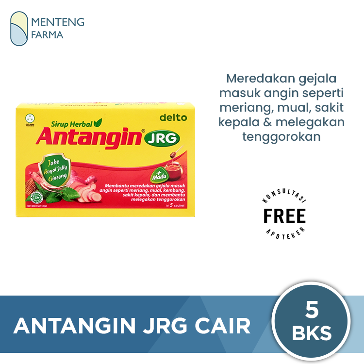 Antangin JRG Cair 5 Sachet - Sirup Masuk Angin Meriang Mual dan Pusing ...