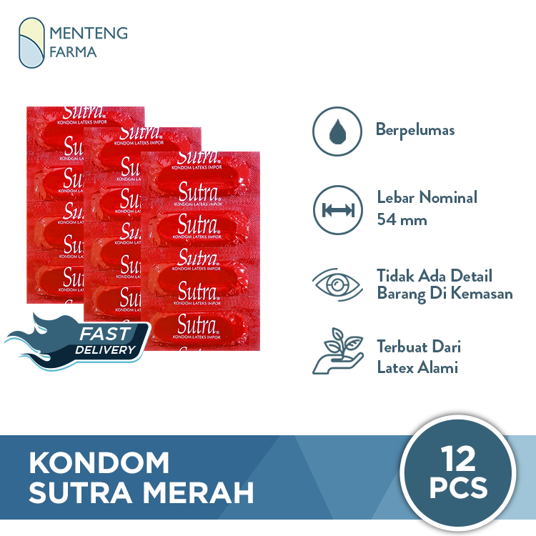 Kondom Sutra Merah (Isi 12) Tanpa Dus Kemasan – Apotek