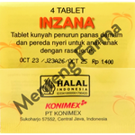 Inzana Strip 4 Tablet Kunyah - Penurun Demam pada Anak – Apotek