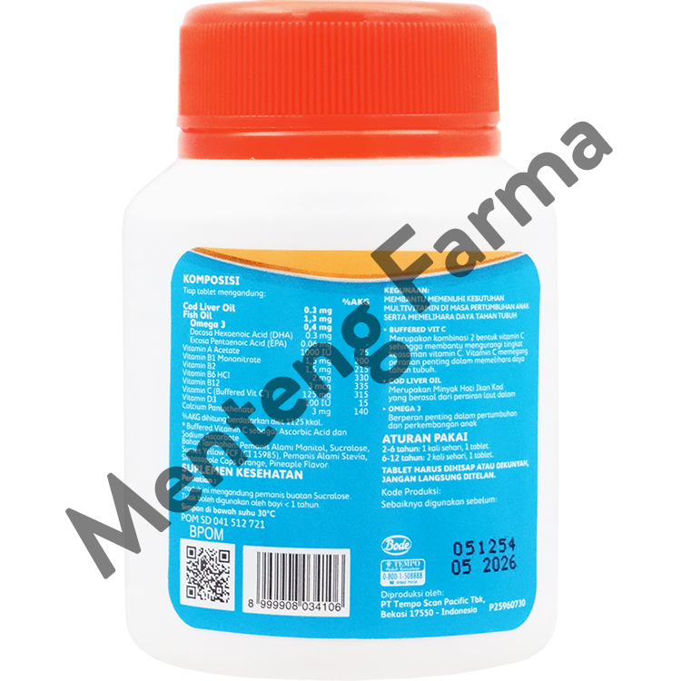 Vidoran Smart Orange 25 Tablet - Tablet Multivitamin dan Daya Tahan Tu ...