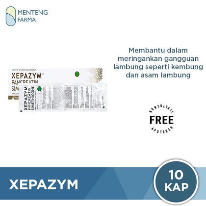 Xepazym Strip 10 Kaplet - Obat Pencernaan, Perut Kembung, Sebah – Apotek