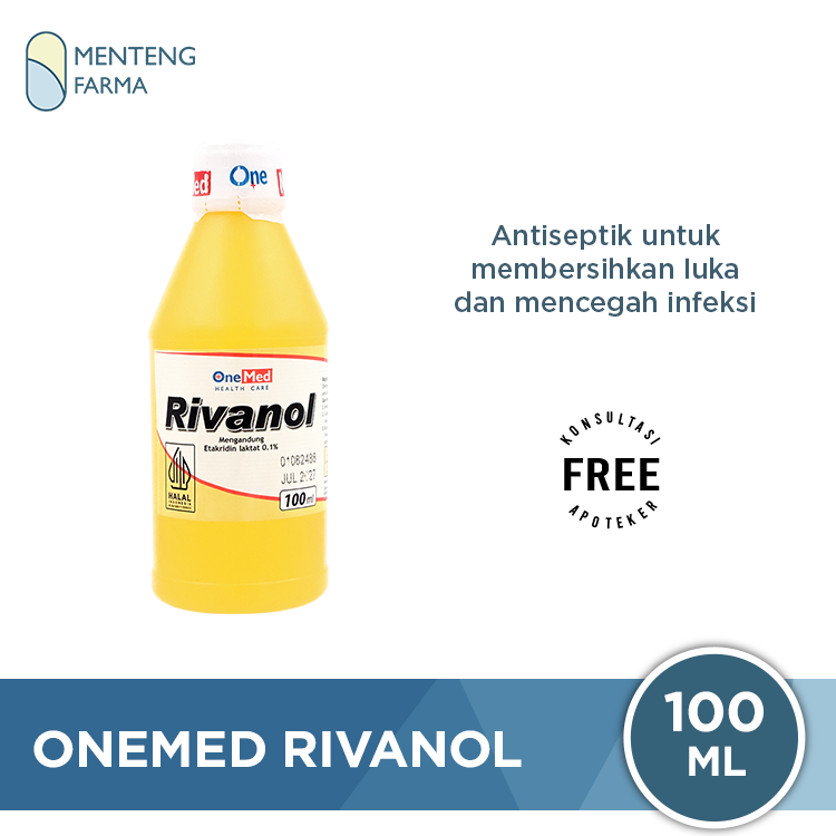Onemed Rivanol 100 ml - Pembersih Luka akibat Infeksi Jamur / Bakteri ...
