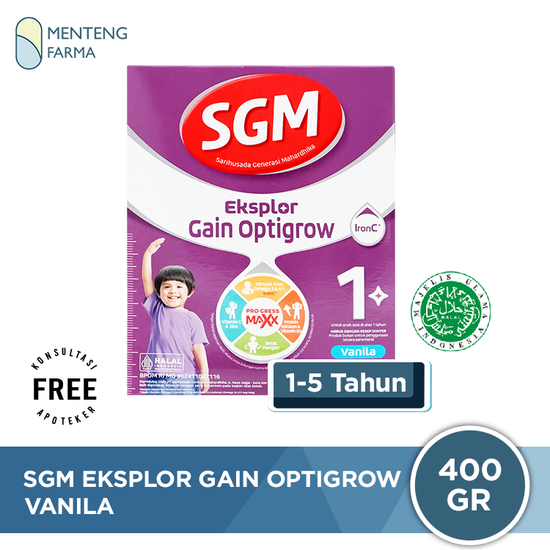 SGM Eksplor Gain Optigrow 1 Plus Vanilla 400 Gram – Apotek