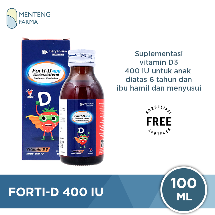 Forti-D 400 Sirup 100 mL - Suplemen Vitamin D – Apotek