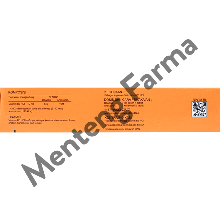 Vitamin B6 10 mg 10 Tablet - Suplementasi Vitamin B6 – Apotek