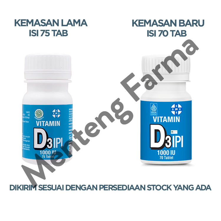 IPI Vitamin D3 1000 IU 70 Tablet - Suplementasi Vitamin D dengan Cepat ...