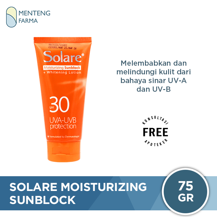 Solare SPF 30 Sunblock - Tabir Surya Melindungi dan Mencerahkan Kulit ...