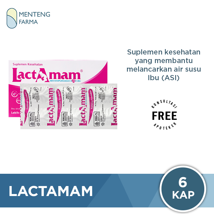 Lactamam 6 Kaplet - Melancarkan Produksi ASI – Apotek