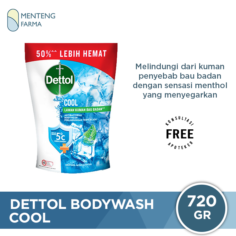 Sabun Mandi Cair Dettol ProFresh Cool 720 Gram - Dengan Kandungan Ment ...