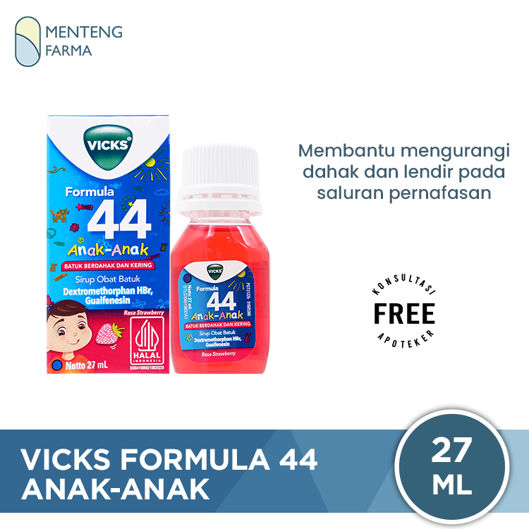 Vicks Formula 44 Anak Sirup 27 mL - Sirup Obat Batuk Anak – Apotek