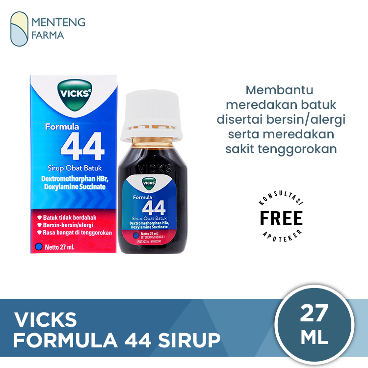 Vicks Formula 44 Sirup Obat Batuk 27 mL – Apotek