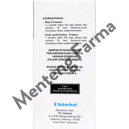 Interzinc Sirup 60 mL - Obat Diare Anak – Apotek
