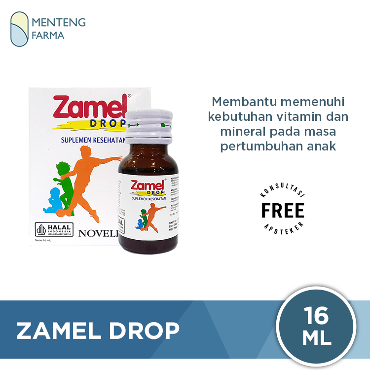 Zamel Drop 16 mL - Multivitamin Pertumbuhan Anak – Apotek