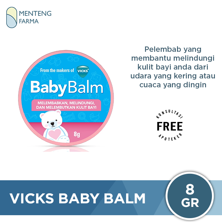 Vicks Baby Balm 8 gram - Balsem Untuk Bayi diatas 3 Bulan – Apotek