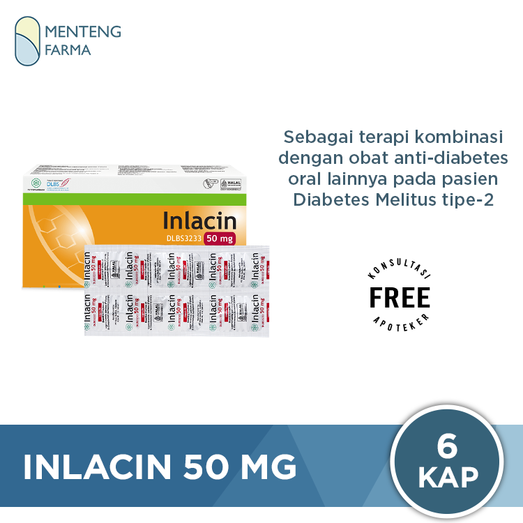 Inlacin 50 mg 6 Kapsul - Suplemen Herbal Kontrol Diabetes – Apotek