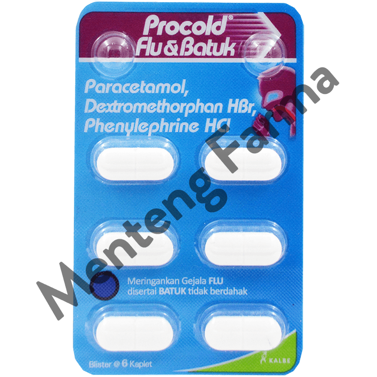 Procold Flu Dan Batuk 6 Kaplet - Obat Flu yang disertai batuk kering ...