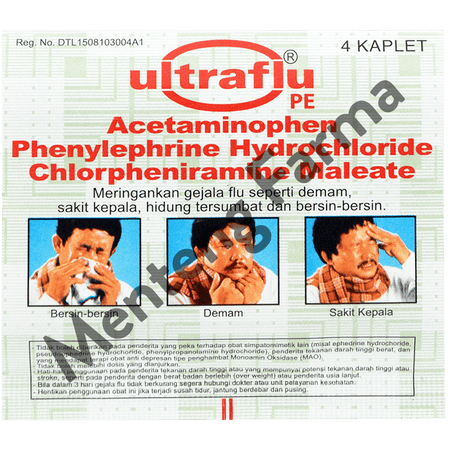 Ultraflu PE 4 Tablet - Obat Flu Demam Sakit Kepala dan Hidung Tersumba ...