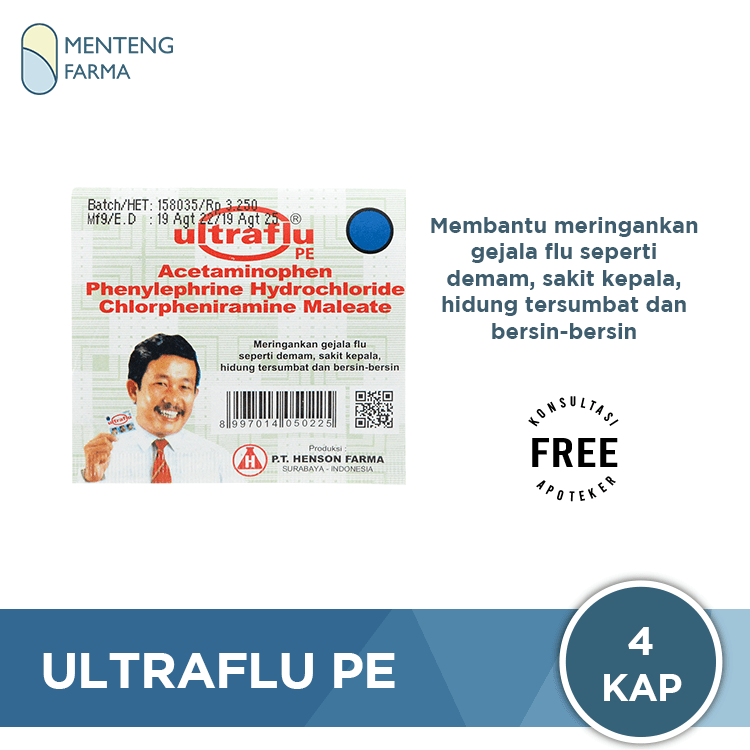 Ultraflu PE 4 Tablet - Obat Flu Demam Sakit Kepala dan Hidung Tersumba ...
