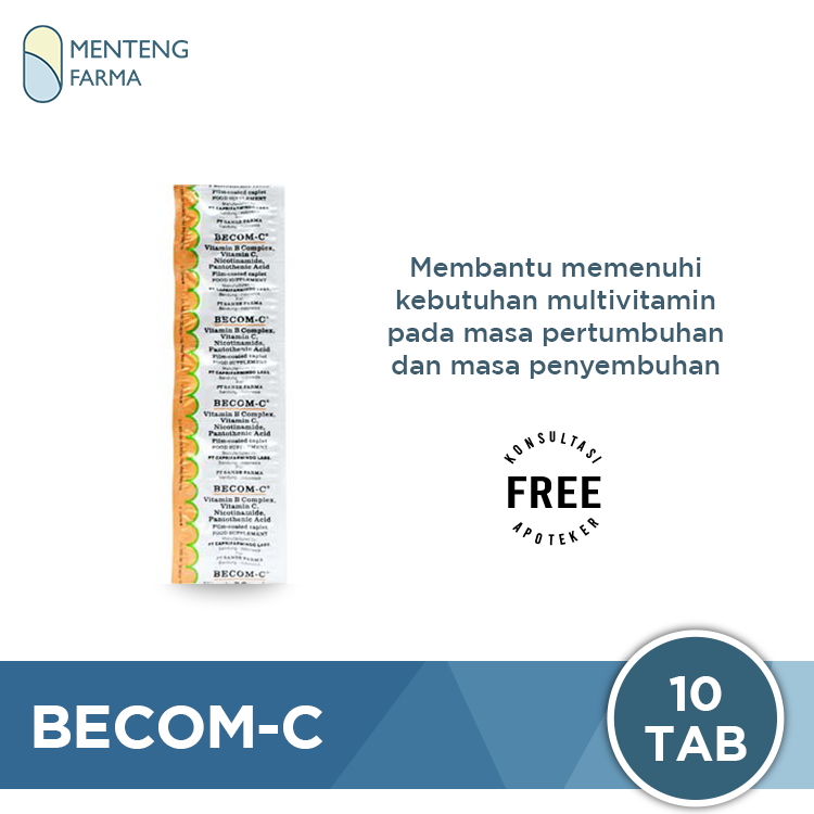 Becom-C Strip 10 Kaplet - Asupan Multivitamin Daya Tahan Tubuh – Apotek