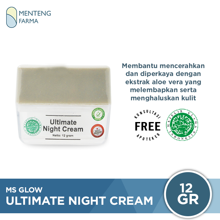 Ms Glow Ultimate Night Cream 12 Gr - Krim Malam Untuk Anti Aging – Apotek