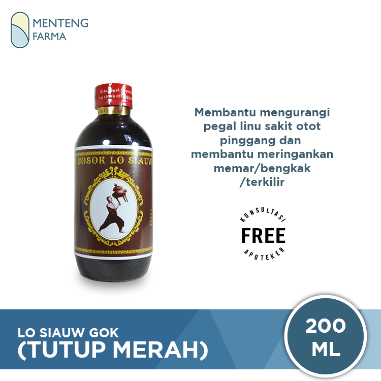 Obat Gosok Lo Siauw Gok (Lo Ban Teng) Tutup Merah – Apotek